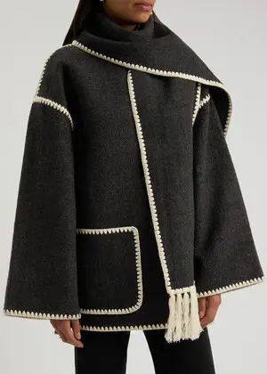 TOTEME Scarf-effect Wool-blend Jacket