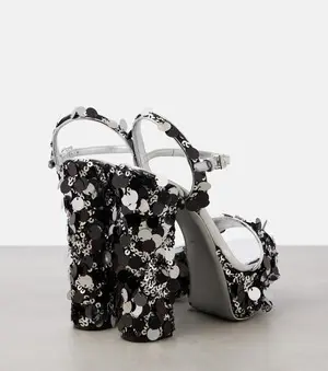 Dolce & Gabbana Sequined Platform Sandals