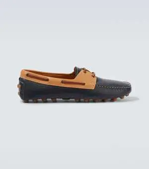TOD'S Gommino Bubble Leather Boat Shoes