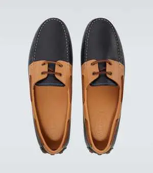 TOD'S Gommino Bubble Leather Boat Shoes