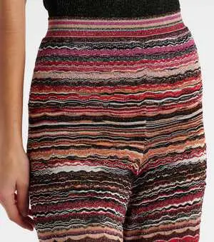 Missoni Zigzag Striped Lame Flared Pants - Multicoloured