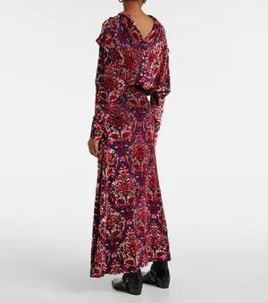 Rabanne Draped Jacquard Maxi Dress