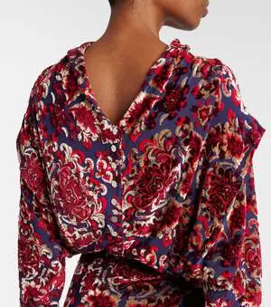Rabanne Draped Jacquard Maxi Dress