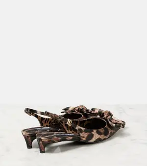 Dolce & Gabbana Leo 30 Printed Slingback Pumps