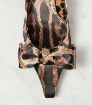 Dolce & Gabbana Leo 30 Printed Slingback Pumps