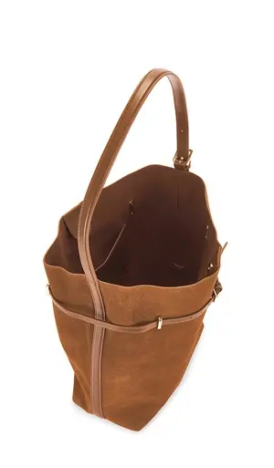 VERAFIED Suede Belted Tote Bag
