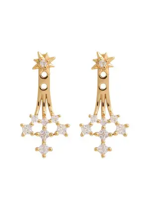 ASTRID & MIYU Cosmic Crystal -plated Drop Earrings - Gold