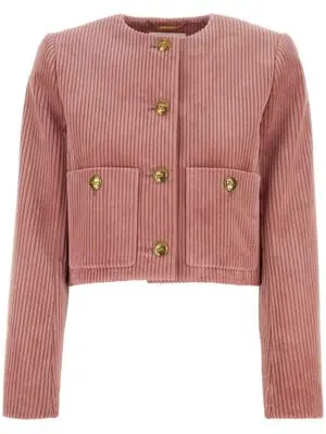 Chloé Velvet Cropped Jacket - Pink