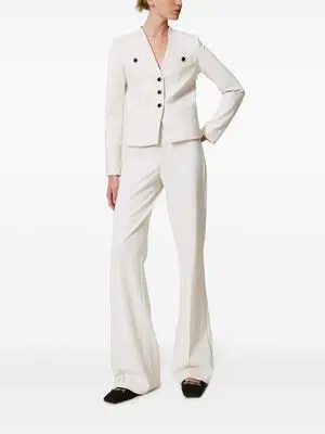 TWINSET Button-detail Wide-leg Trousers