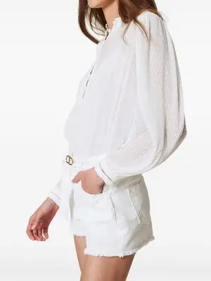TWINSET Denim Shorts - White