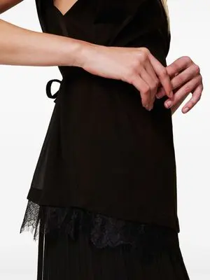TWINSET Pleated Lace Top
