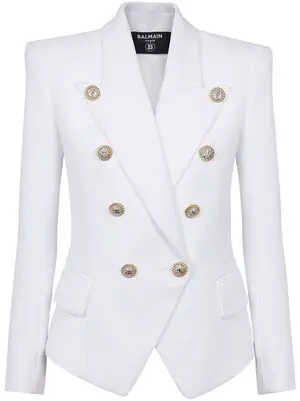 Balmain Double-breasted Blazer - White
