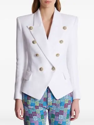 Balmain Double-breasted Blazer - White