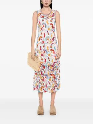 Etro Floral-lace Midi Dress