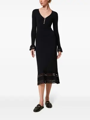 TWINSET Scallop-trim Midi Dress