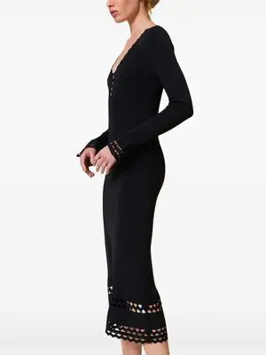 TWINSET Scallop-trim Midi Dress