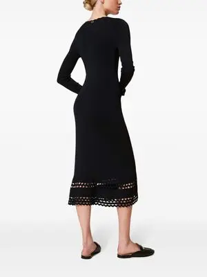 TWINSET Scallop-trim Midi Dress
