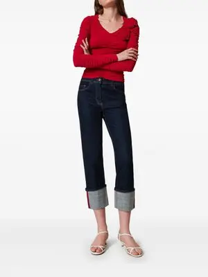 TWINSET Folded Cropped Jeans