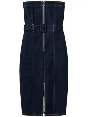 TWINSET Denim Bustier Dress