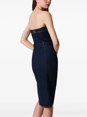 TWINSET Denim Bustier Dress