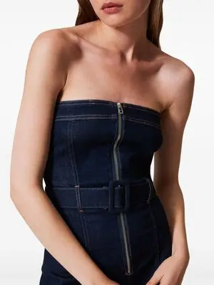 TWINSET Denim Bustier Dress