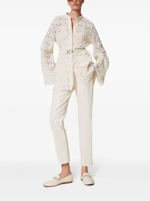 TWINSET Straight-leg Gabardine Trousers