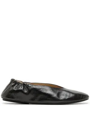 Marsèll Strascico Leather Ballet Flats - Black