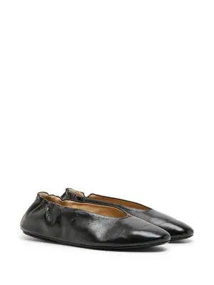 Marsèll Strascico Leather Ballet Flats - Black