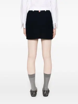 Thom Browne Logo-patch Mini Skirt - Blue