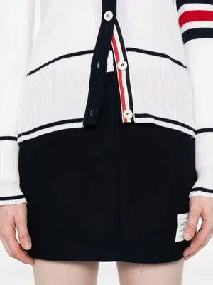 Thom Browne Logo-patch Mini Skirt - Blue
