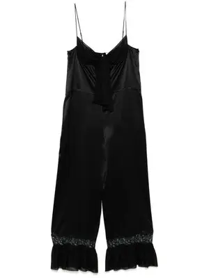 Saint Laurent Bow-detail Jumpsuit - Black