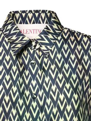 Valentino Garavani Toute La V Twill Shirt - Blue