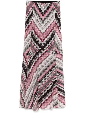 Missoni Zigzag-pattern Lamé Maxi Skirt - Black