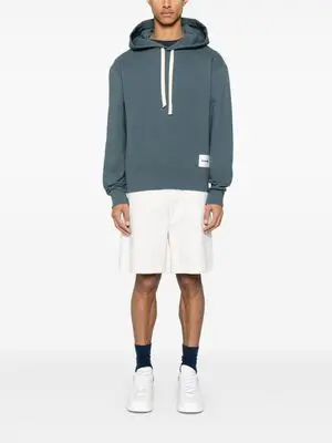 JIL SANDER Logo-patch Hoodie - Blue