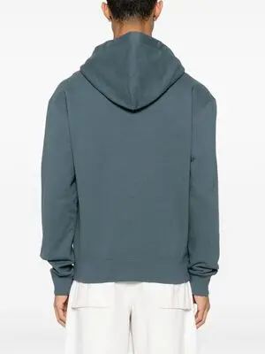 JIL SANDER Logo-patch Hoodie - Blue
