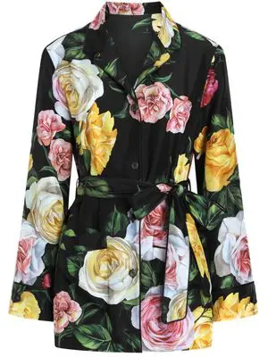 Dolce & Gabbana Floral-print Shirt - Black