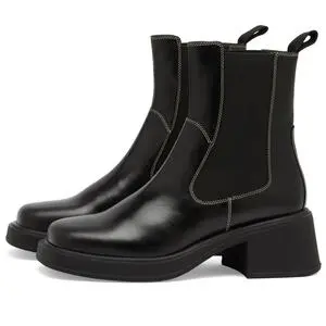 VAGABOND SHOEMAKERS Dorah Leather Ankle Boots - Black/white