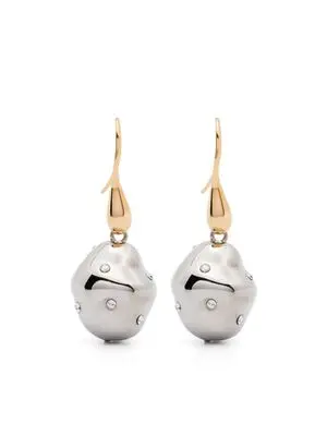 Marni Crystal-embellished Drop Earrings - Silver