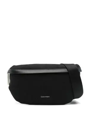Calvin Klein Monogram-print Belt Bag - Black