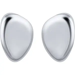 CHRISTINA CARUSO Small Oval Drop Earrings - Rhodium