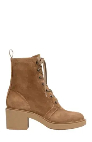 Lace Up Wedge Booties