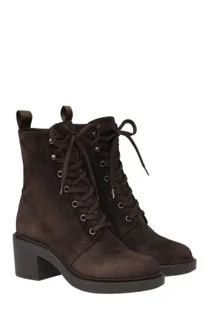 GIANVITO ROSSI Foster Bootie - Dark Brown
