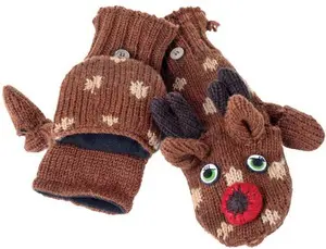 NIRVANNA DESIGNS Deer Cover Mittens - Brown