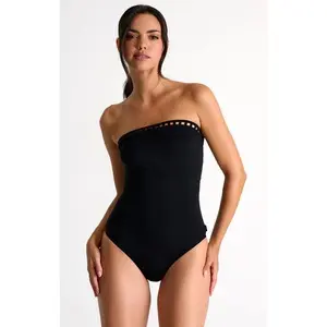 Shan Strapless One-piece Swimsuit With Cutouts - Black