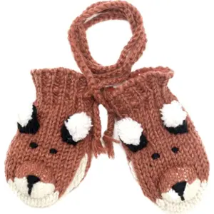 NIRVANNA DESIGNS Fox Mittens - Brown