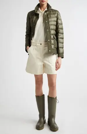 Moncler Stretch Cotton Gabardine Shorts