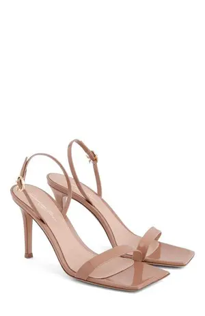 GIANVITO ROSSI Ribbon Stiletto 85 Sandals - Praline