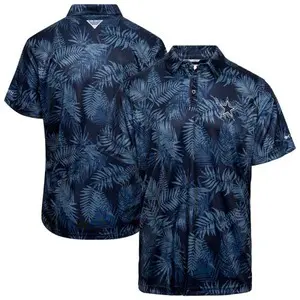 Columbia Dallas Cowboys Pfg Super Terminal Tackle™ Omni-shade™ Polo - Navy