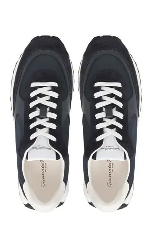 GIANVITO ROSSI Gravel Lace Up Sneakers - Blue