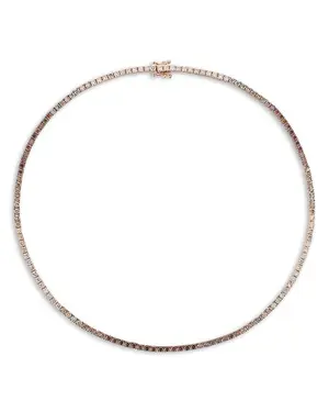 Bloomingdale'S Diamond Choker Tennis Necklace - Pink